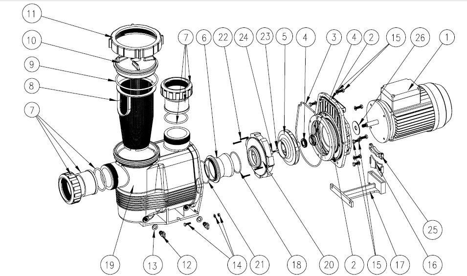 Waterco Hydrostar & Hydrostorm Plus Pump Body Oring