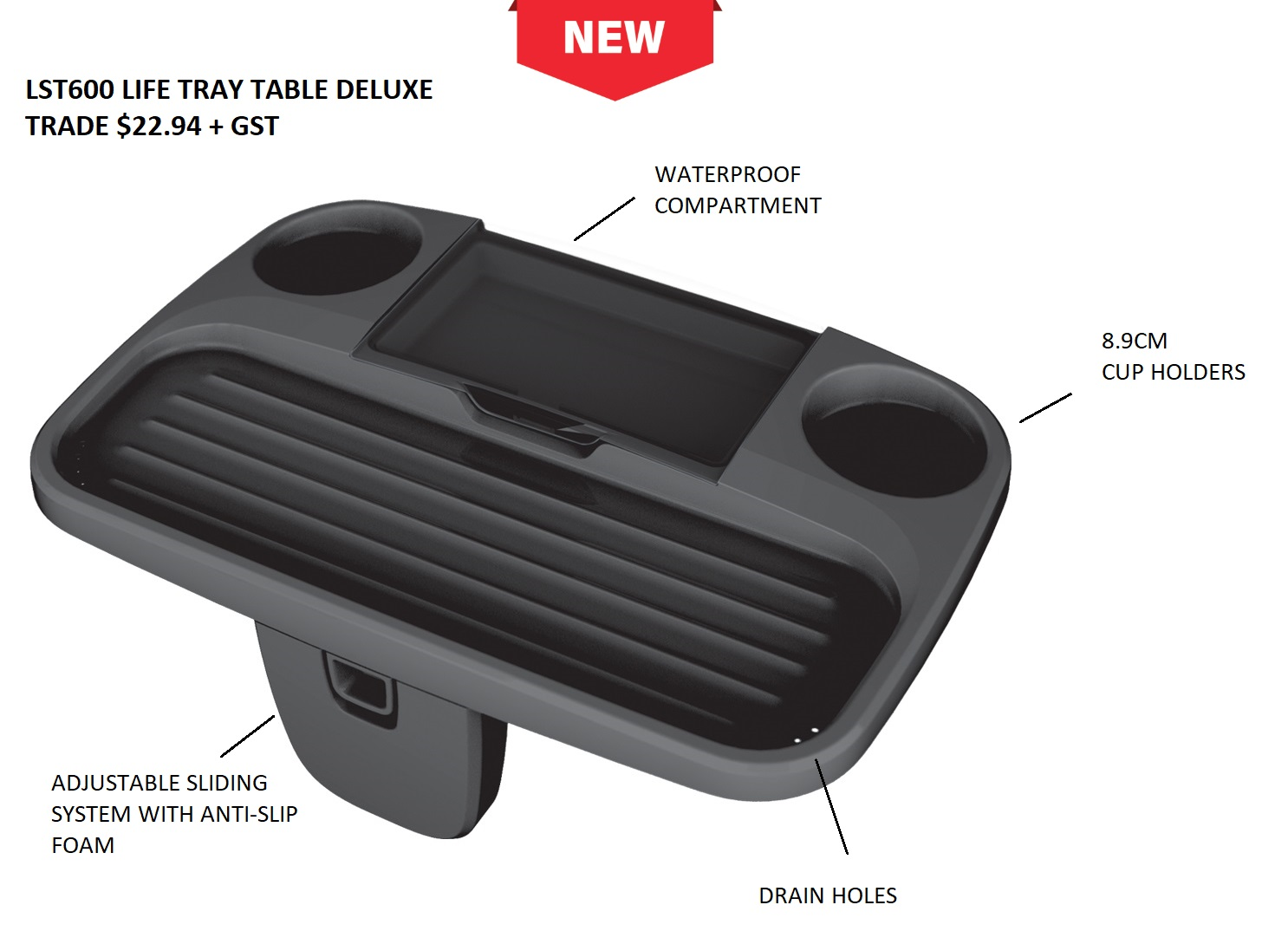 Deluxe Spa Tray Table - by Life