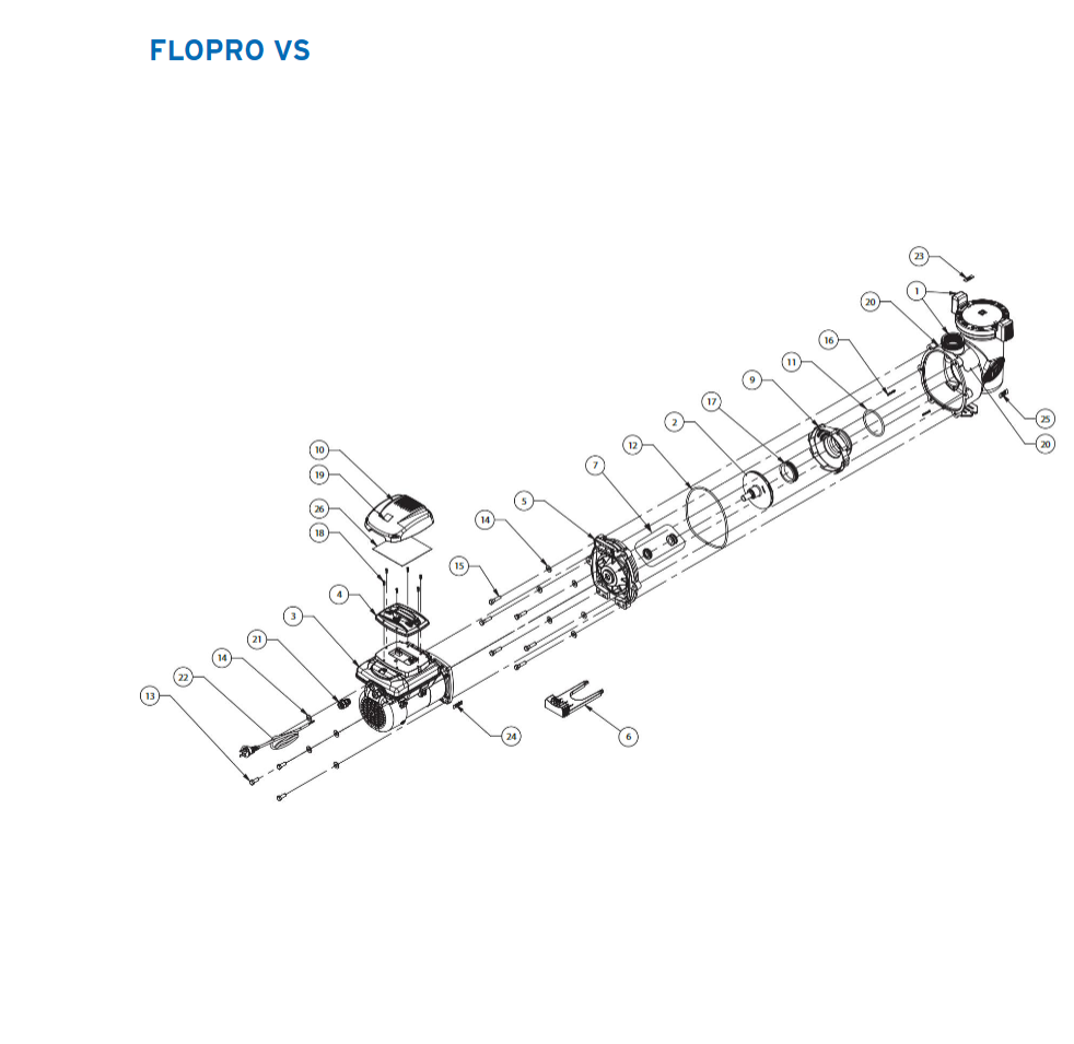 Zodiac Flo Pro Pump Impeller - 1.0 HP