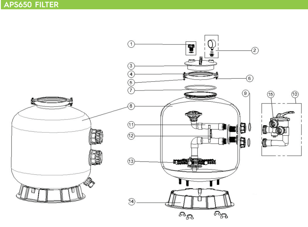 Zodiac APS650 Sand Filter Tank Neck Oring