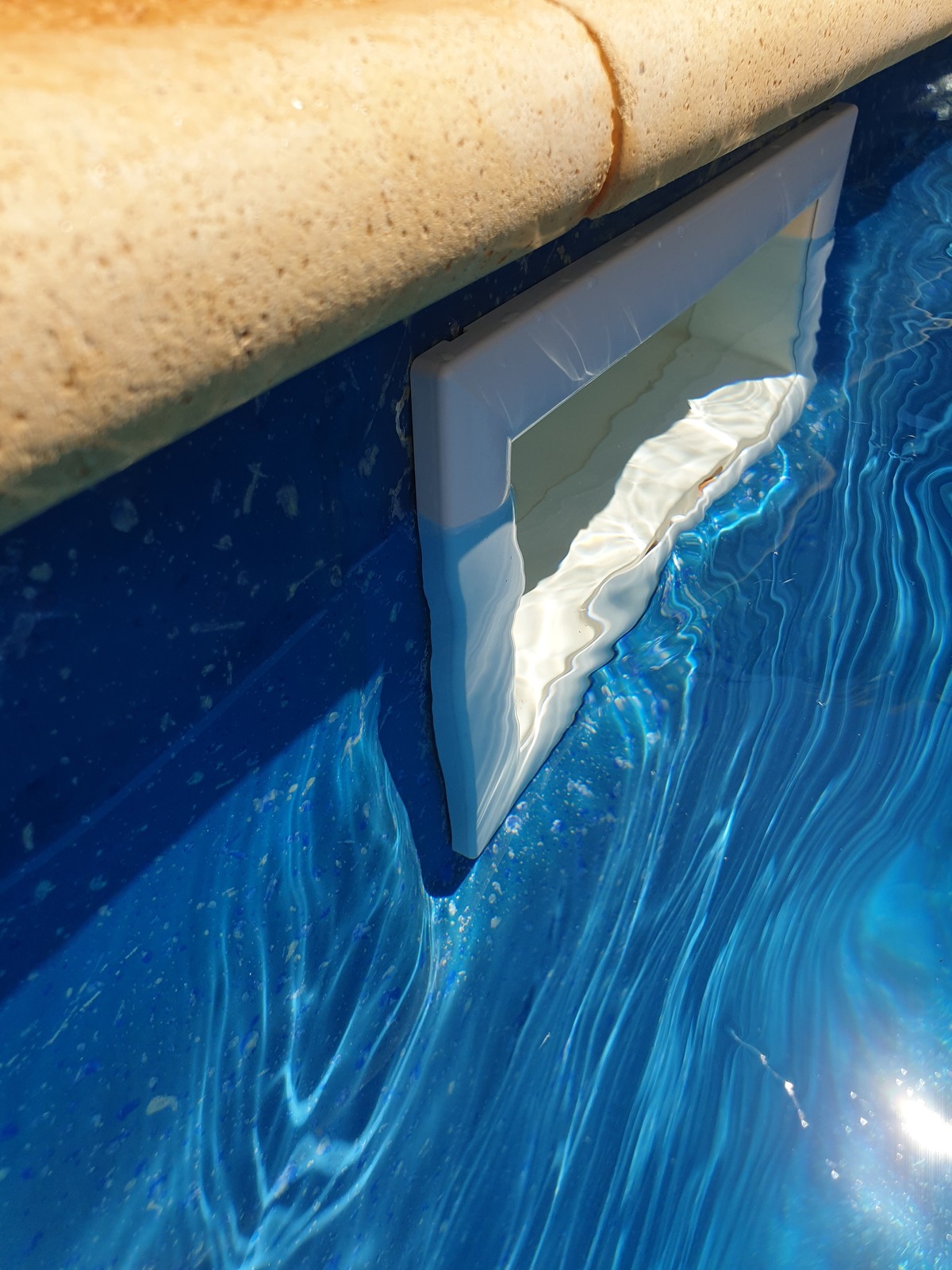 Poolrite S2500 Skimmer Box - Clip-On Escutcheon / Face Plate Cover - WHITE