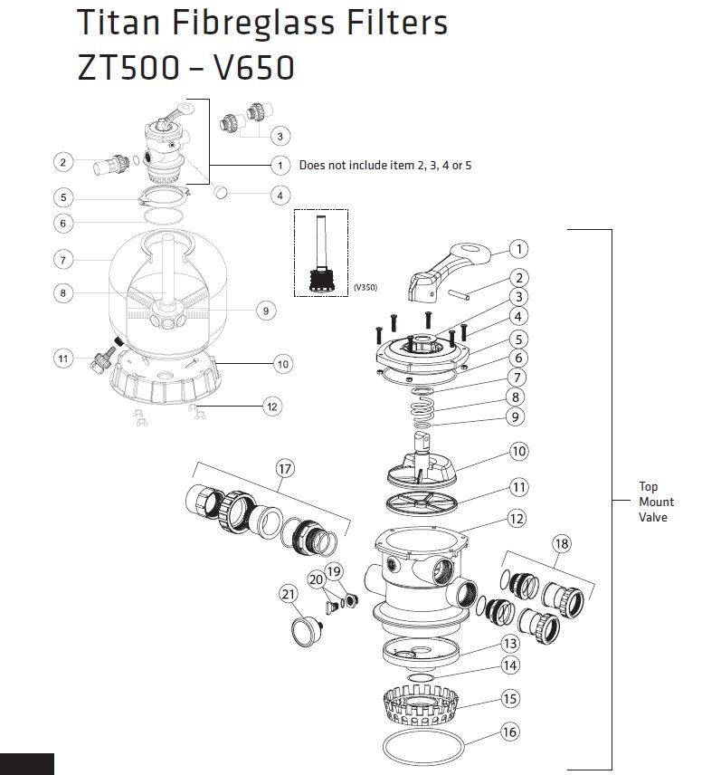 Zodiac Titan 40mm Sand Filter Valve